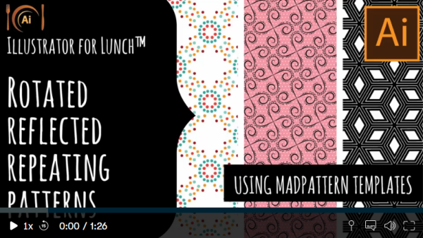 Illustrator for Lunch™ - Complex Rotated Repeating Patterns Made Easy - Using MadPattern