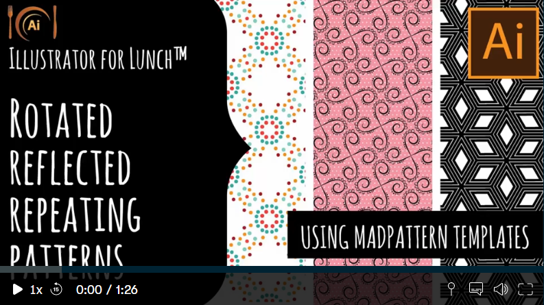 Illustrator for Lunch™ - Complex Rotated Repeating Patterns Made Easy - Using MadPattern