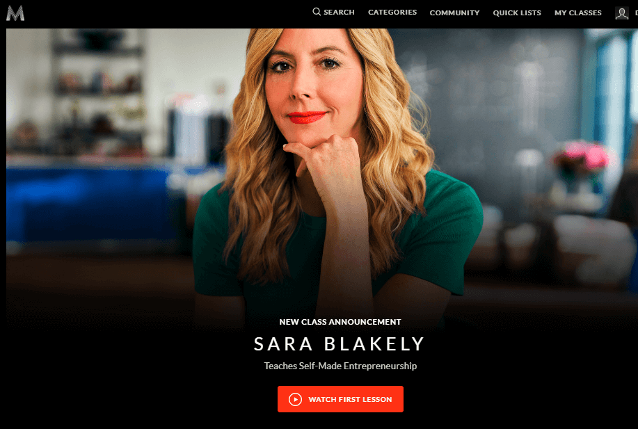 Sara Blakely - Teaches Self Made Entrepreneurship