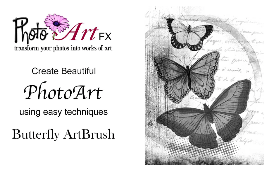 PhotoArtFX using Photoshop- Butterfly ArtBrush - Supporting Your ...
