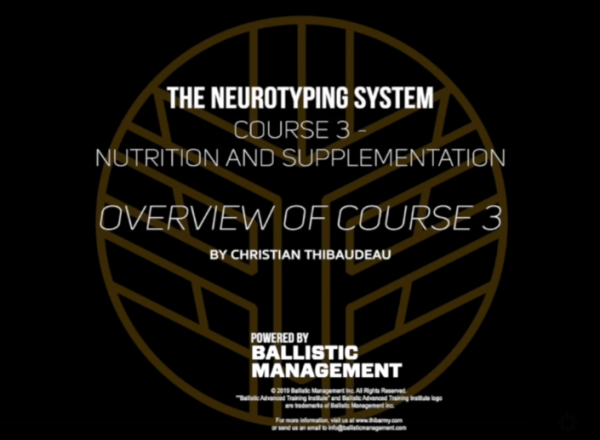 Thibarmy - Neurotyping 3 - Nutrition and Supplementation Course - Supporting Your Learning and ...