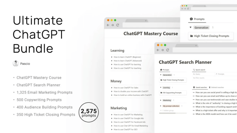 Pascio - Ultimate ChatGPT Bundle - Supporting Your Learning and Development
