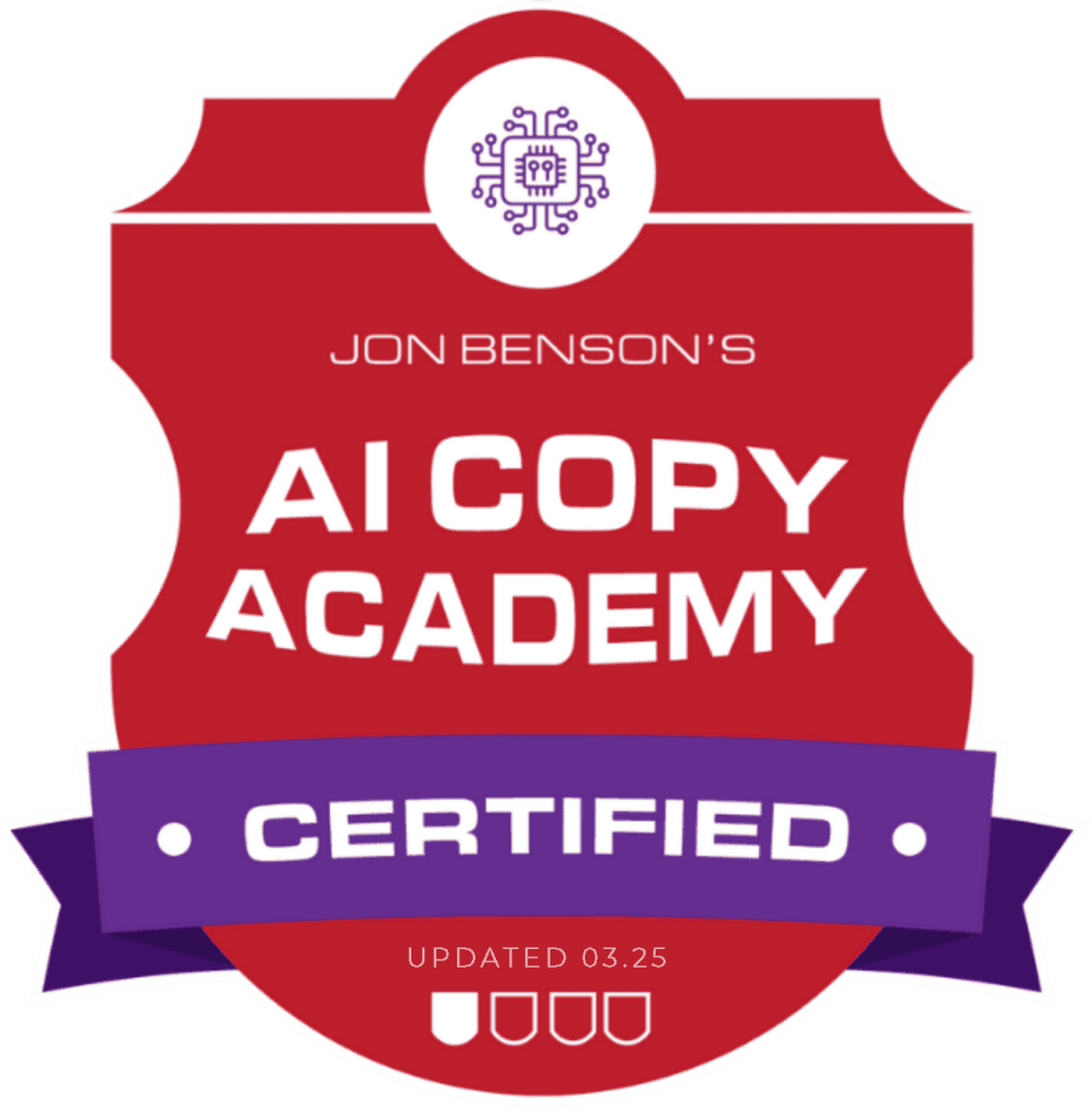 Jon Benson - AI Copy Academy - Supporting Your Learning and Development